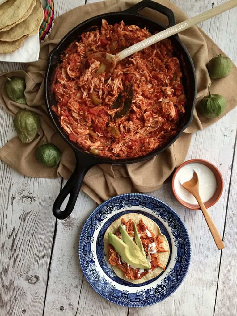 Chicken Tinga - The Other Side of the Tortilla