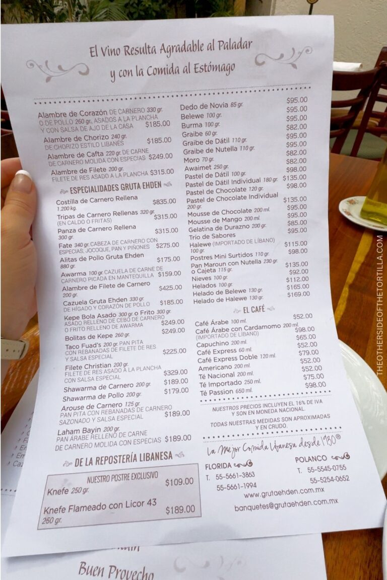 La Gruta Ehden: A Taste of Lebanon in Mexico City - The Other Side of ...
